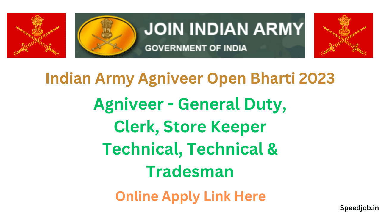 Army Agniveer Open Admit Card 2023 - GD, Clerk, Tradesman, Store Keeper