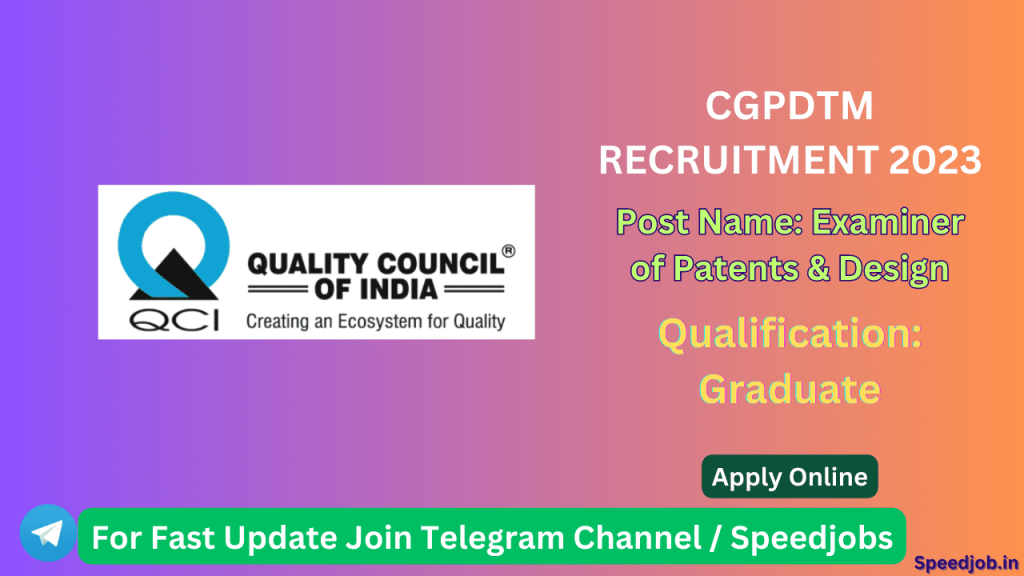 CGPDTM 533 - Examiner Of Patents & Design Final Result 2024