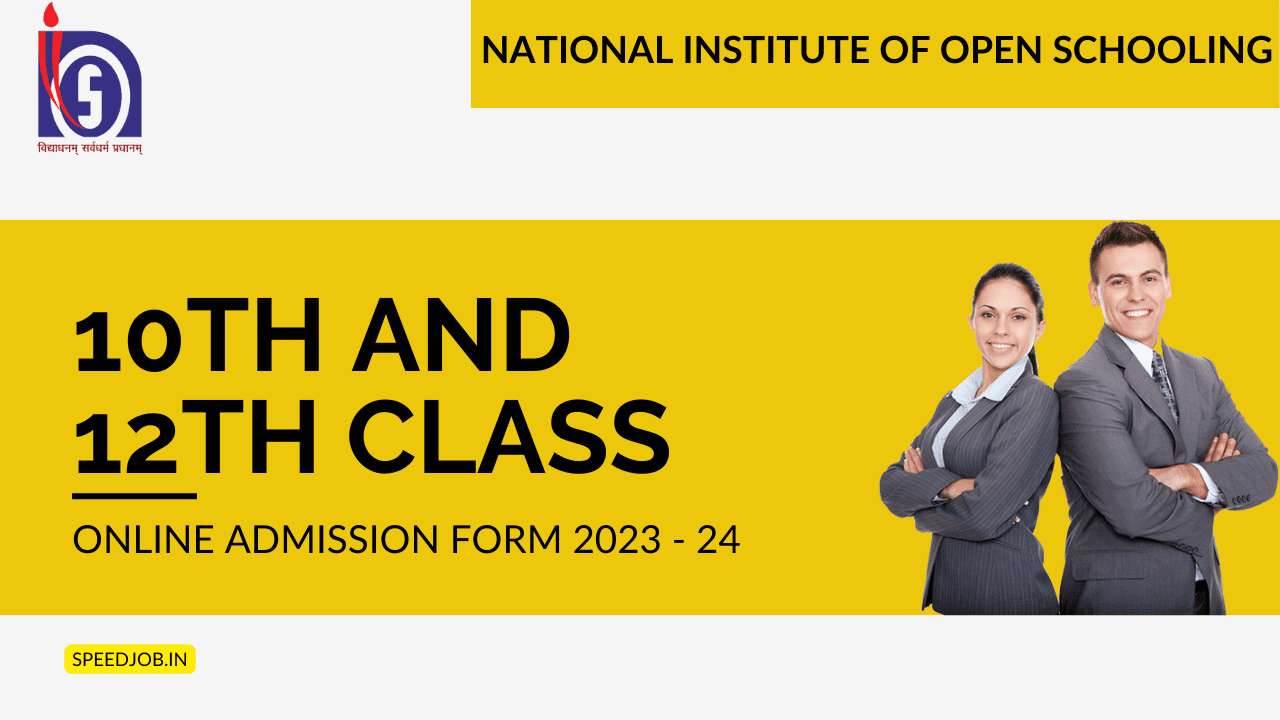 NIOS Online Admission / Exam Fees For October/November 2025 Examination
