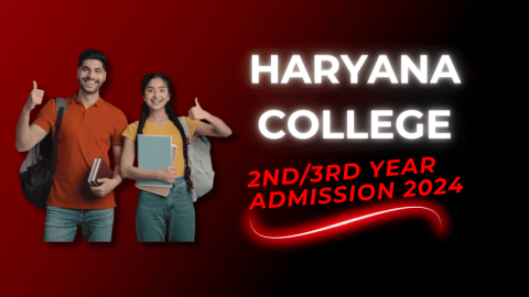 Haryana College UG And PG 2nd / 3rd Year Admission Online Form 2024