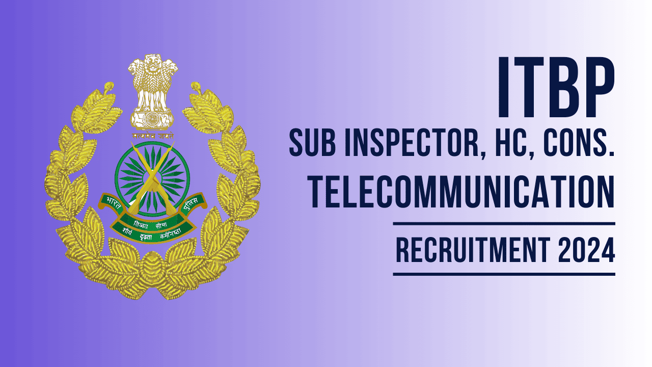 ITBP Telecommunication HC, Constable, SI PET / PST Admit Card 2025