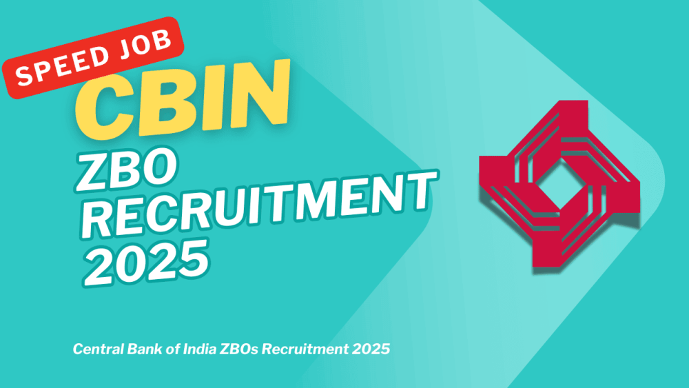Central Bank Of India ZBO Recruitment 2025 | CBI Vacancy 2025