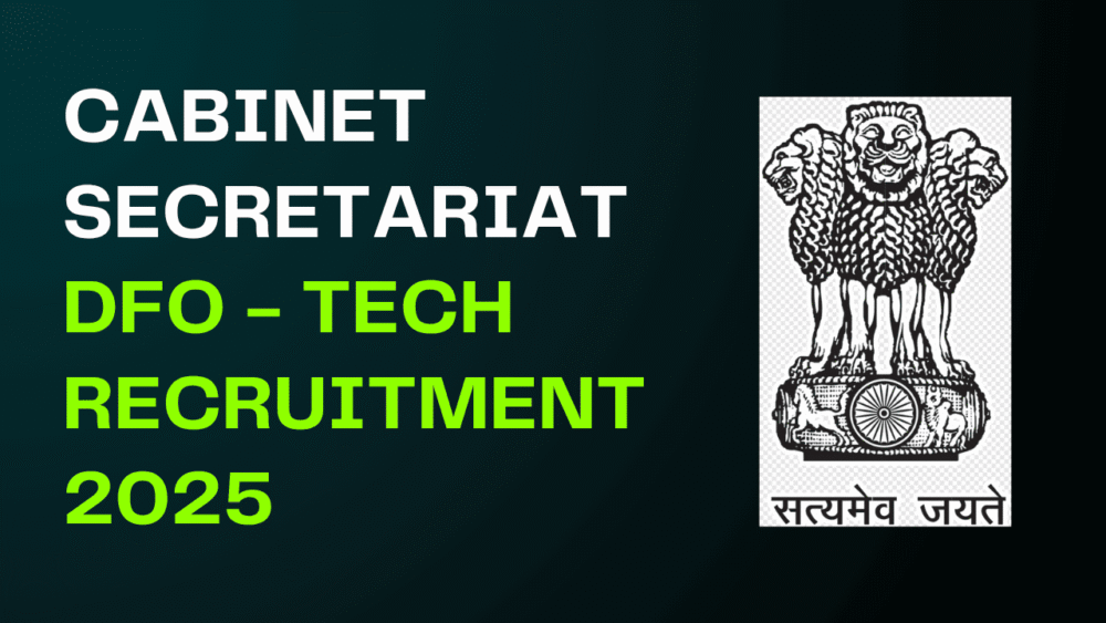 Cabinet Secretariat DFO Tech Recruitment 2025 | Speed Job