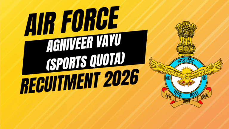 Air Force Agniveer Sports Quota Recruitment 2026