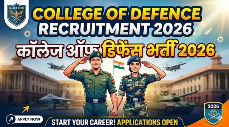 College Of Defence Recruitment 2026 | Indian Army Group C Vacancy 2026