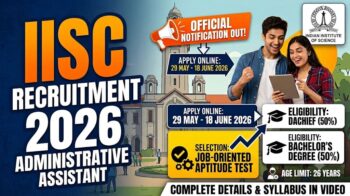 IISC Administrative Assistant Recruitment 2026